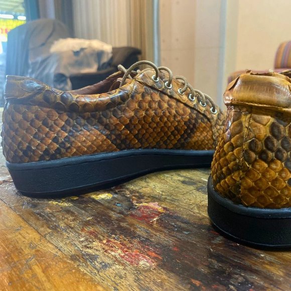 Custom Made | Shoes | Real Snake Skin Sneakers Casual Walking Shoes ...